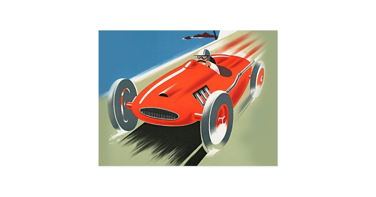 Vintage Auto Racing Post Cards | Zazzle.co.uk