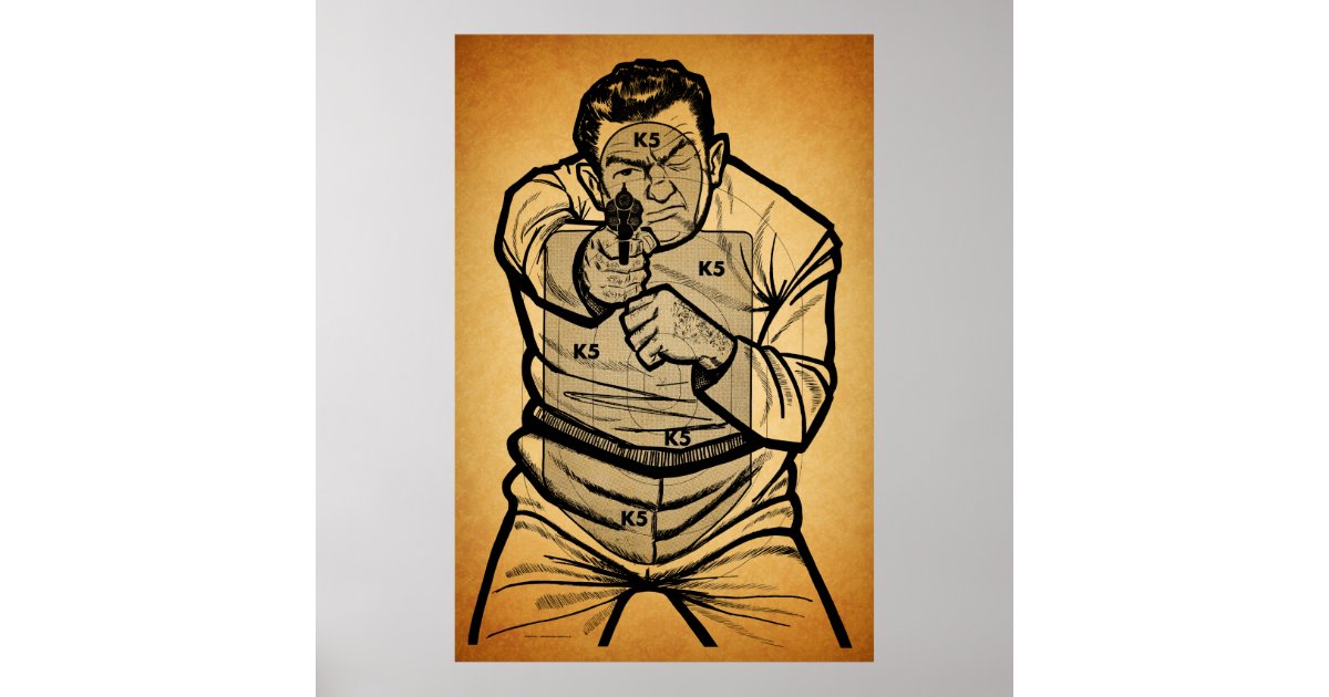 Vintage Bad Guy Target Poster | Zazzle