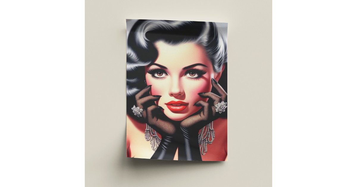 Vintage Beautiful Girl Portrait Tissue Paper | Zazzle