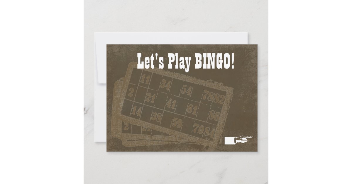 Vintage Bingo Invitation | Zazzle