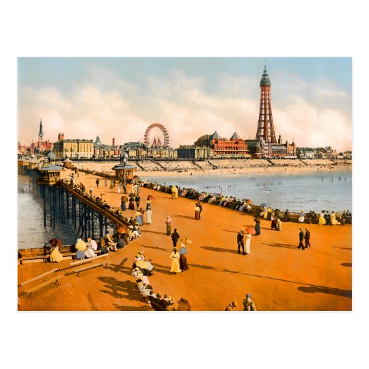 Vintage Blackpool Lancashire England Postcard | Zazzle.co.uk