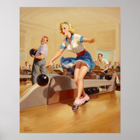 Retro Bowling Posters & Prints | Zazzle UK