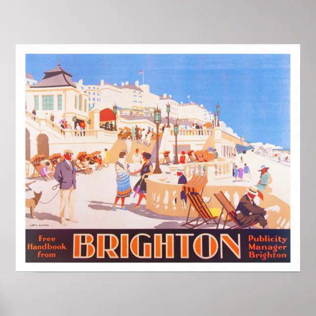 Vintage Brighton Travel poster | Zazzle
