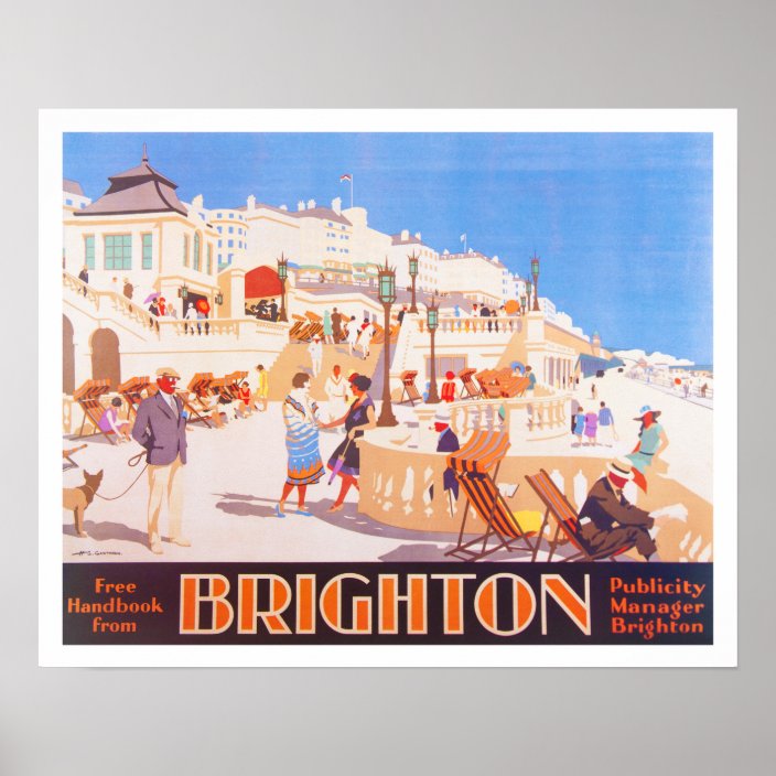 Vintage Brighton Travel poster | Zazzle.co.uk
