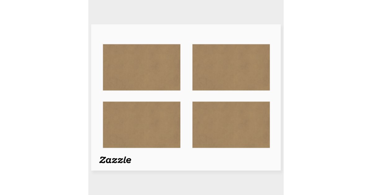 Vintage Buckskin Leather Brown Parchment Template Rectangular Sticker ...