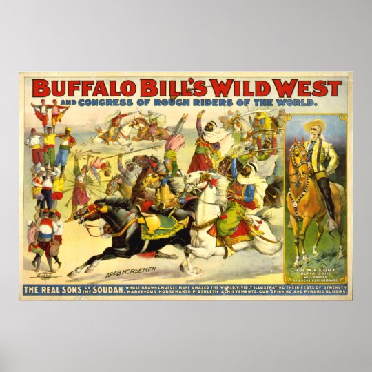 VINTAGE Buffalo Bill POSTER (repro) | Zazzle.co.uk