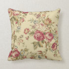 Vintage Cabbage Rose Throw Pillow-Pale Pink/Peach Cushion | Zazzle.co.uk