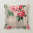 Vintage Cabbage Rose Throw Pillow-Pale Pink/Peach Cushion | Zazzle.co.uk