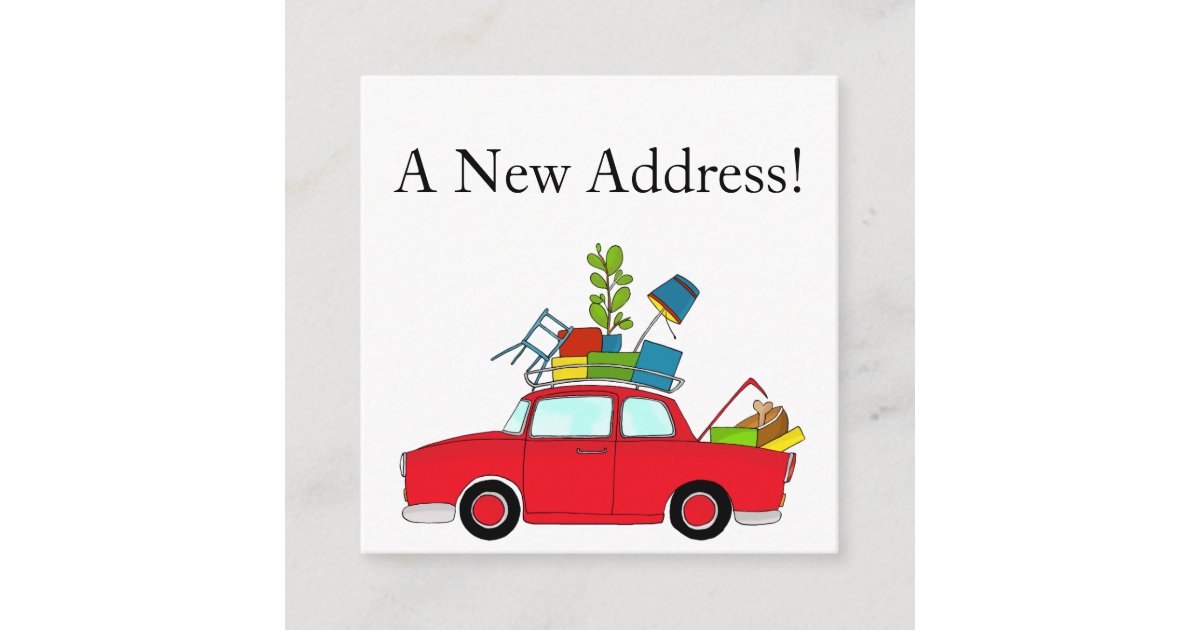 Vintage car New address card | Zazzle