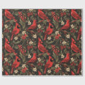 Vintage Cardinal Wrapping Paper | Zazzle