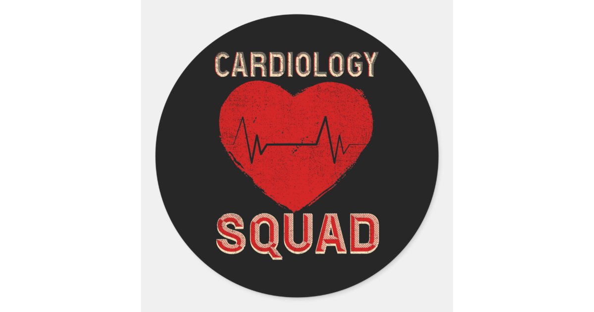 Vintage Cardiology Squad Cardiovascular Classic Round Sticker | Zazzle