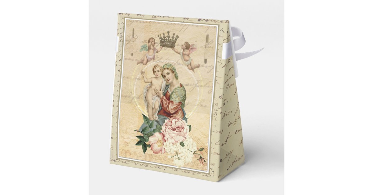 Vintage Catholic Religious Blessed Virgin Mary Favour Box | Zazzle
