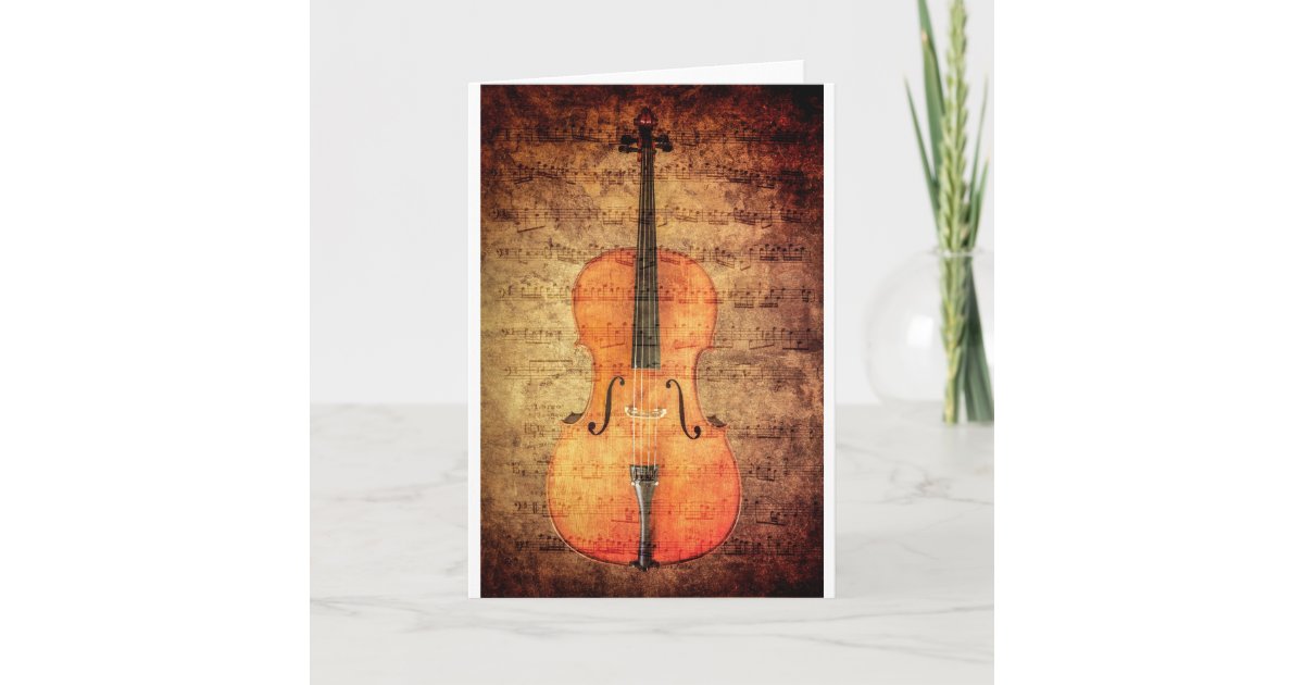 Vintage Cello Card | Zazzle