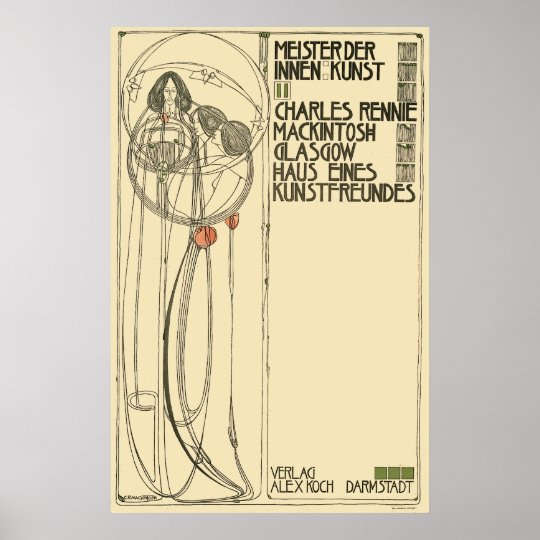 Vintage Charles Rennie Mackintosh Template Poster | Zazzle.co.uk