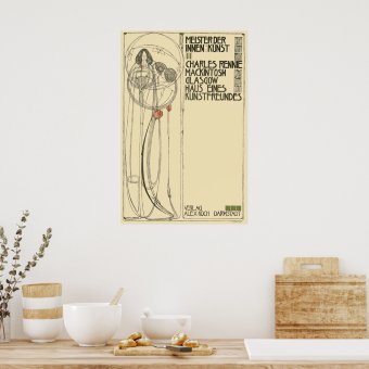Vintage Charles Rennie Mackintosh Template Poster | Zazzle