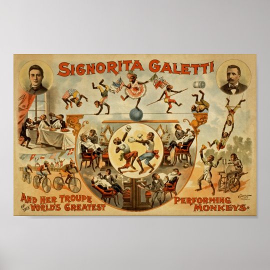 Vintage Circus Ad Poster | Zazzle.co.uk