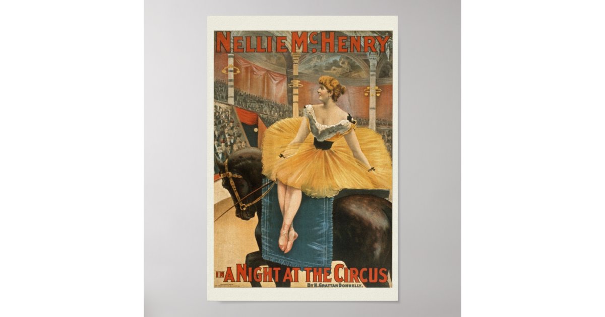 Vintage Circus Ad Poster | Zazzle