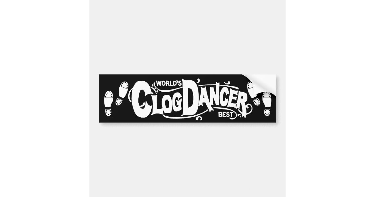 Vintage Clog Dancer Clogging White Bumper Sticker | Zazzle