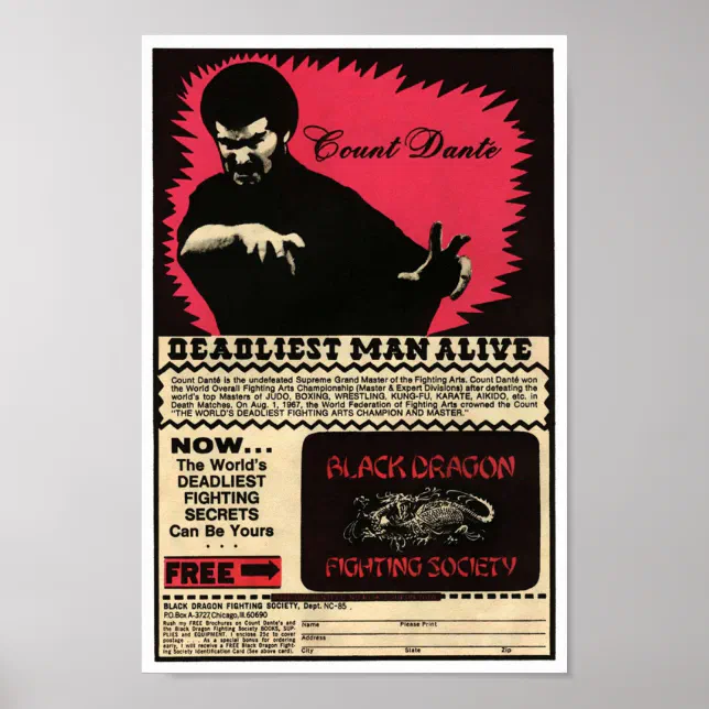 Vintage Count Dante Ad Poster | Zazzle