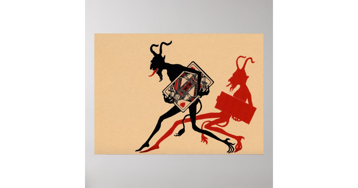 Vintage Devil Art Poster | Zazzle