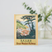 Vintage Devon English Travel Advertisement Postcard | Zazzle