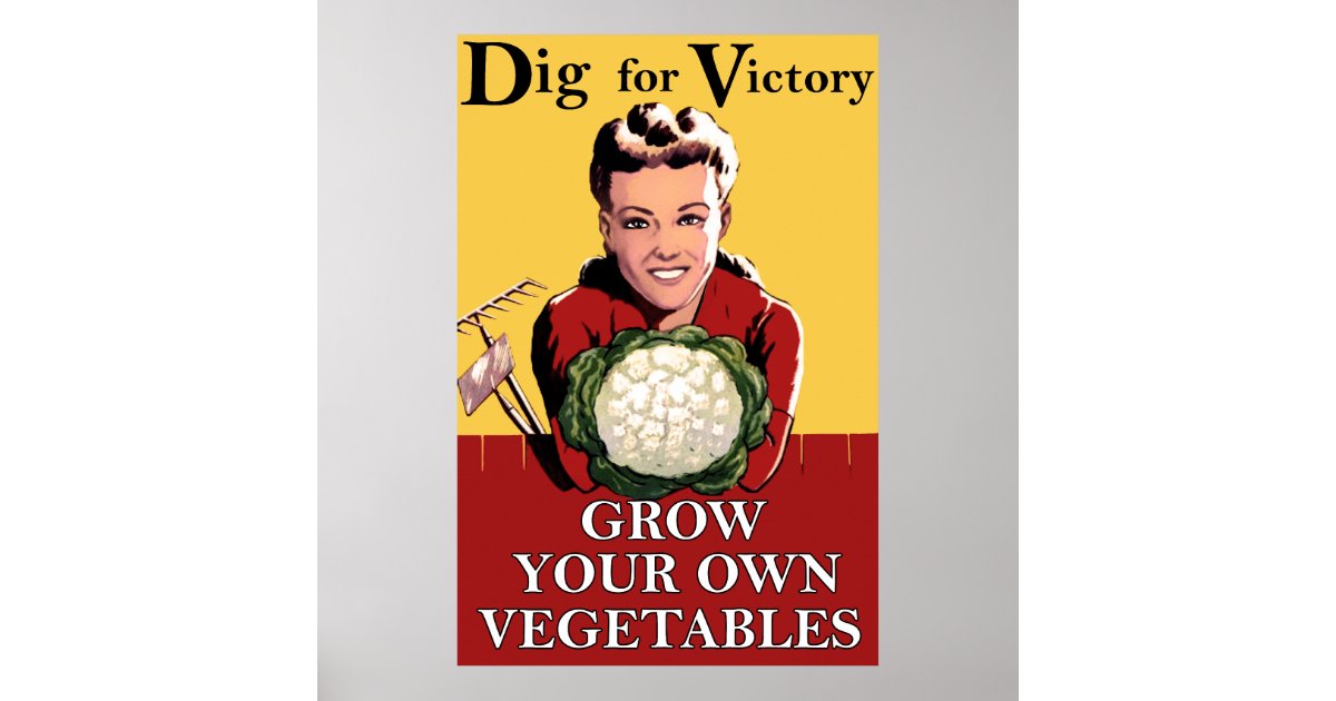 Vintage Dig for Victory Poster | Zazzle