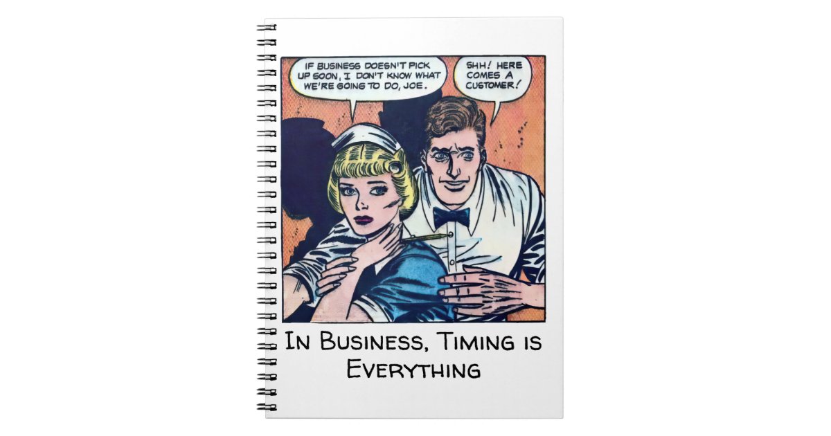 Vintage Diner Scene from 1950s Horror Comics Notebook | Zazzle