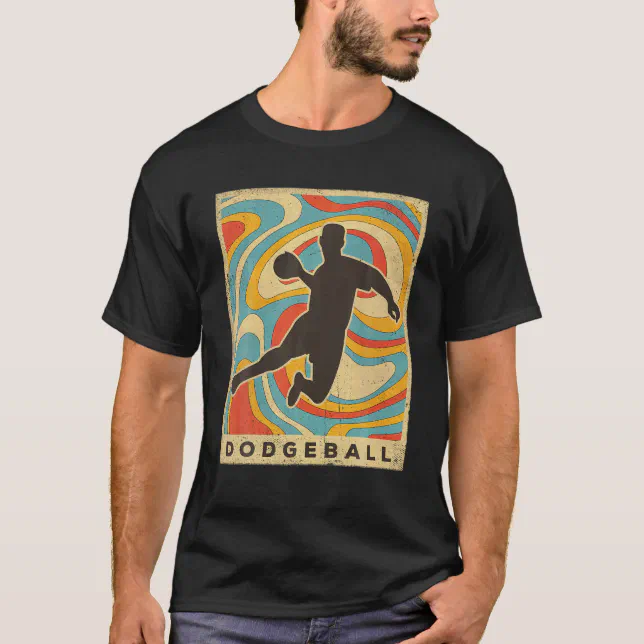 Vintage Dodgeball Sport Retro Poster T-Shirt | Zazzle
