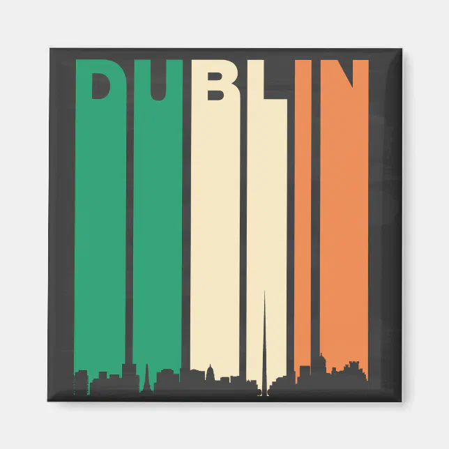 Vintage Dublin Cityscape Magnet | Zazzle