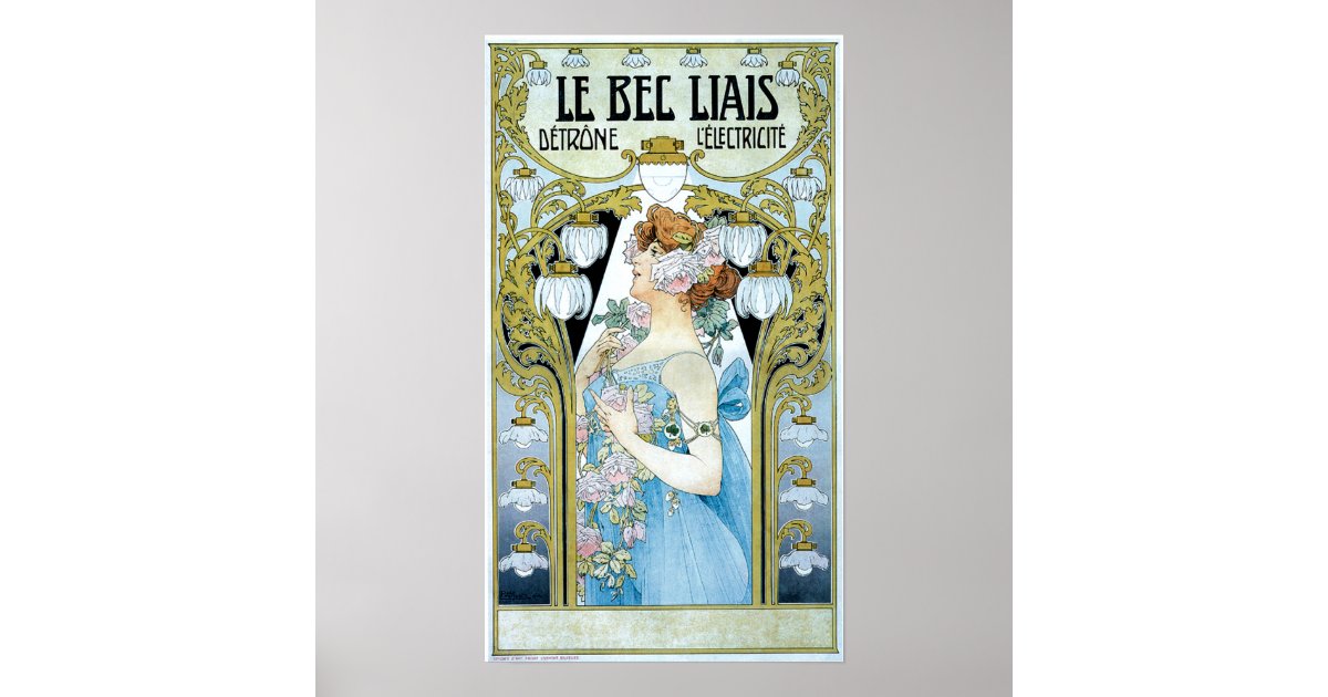 Vintage Electric Light Advertisement Poster | Zazzle