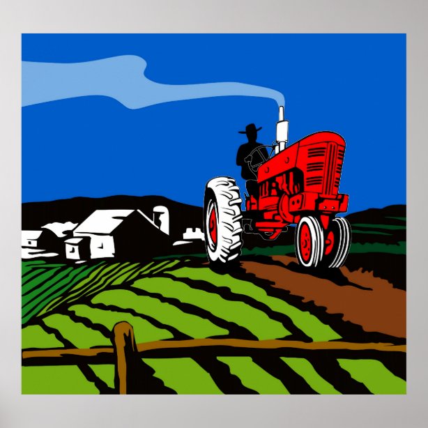 Vintage Tractor Posters & Prints | Zazzle UK