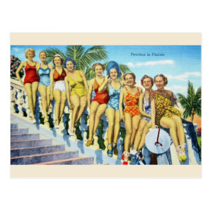 Vintage Swimsuit Postcards | Zazzle UK
