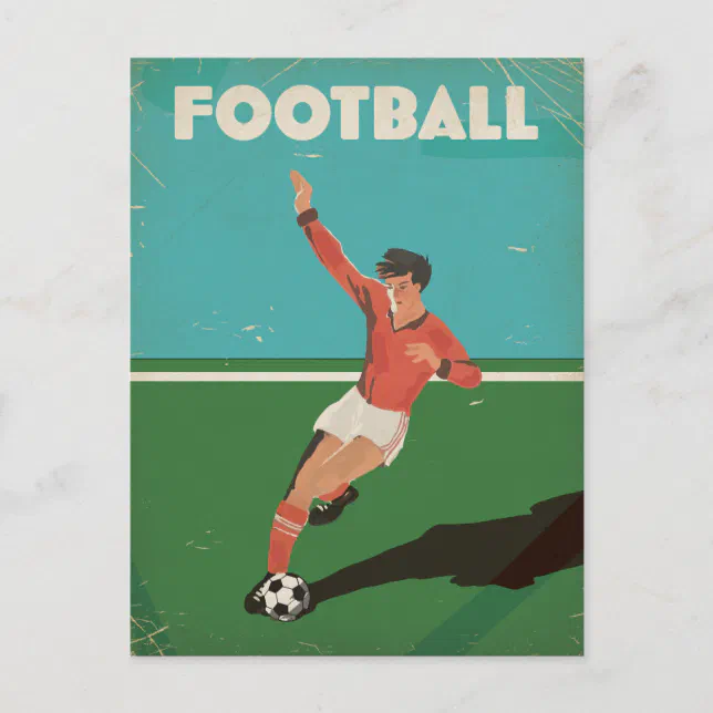 Vintage Football Poster Postcard | Zazzle