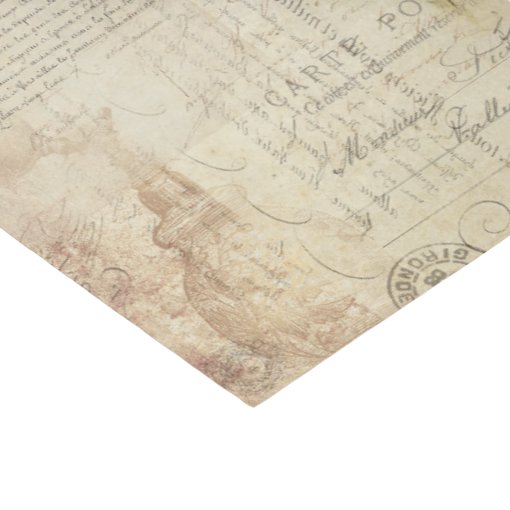 Vintage French Script Tissue Paper | Zazzle