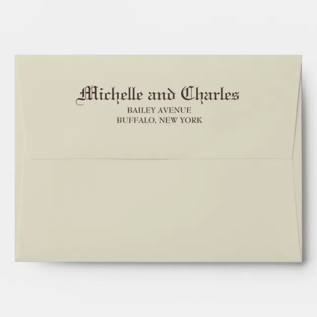 Vintage Gothic Wedding Envelope | Zazzle