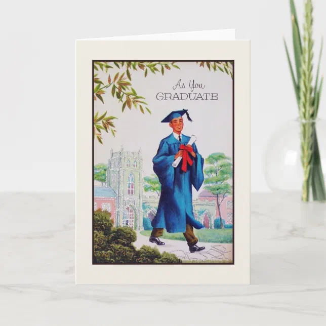 Vintage Graduation Greeting Card | Zazzle