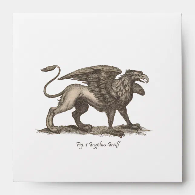 Vintage griffin (gryphus greiff) illustration. envelope | Zazzle