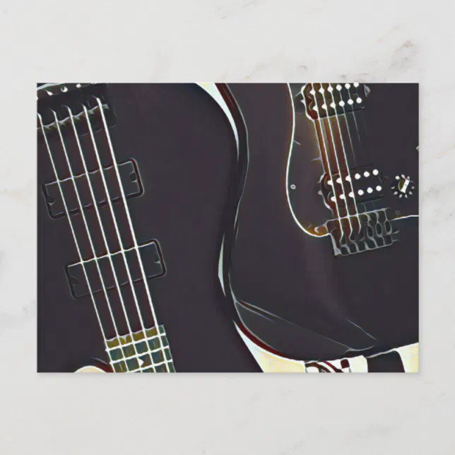 Vintage guitarist birthday gift postcard | Zazzle