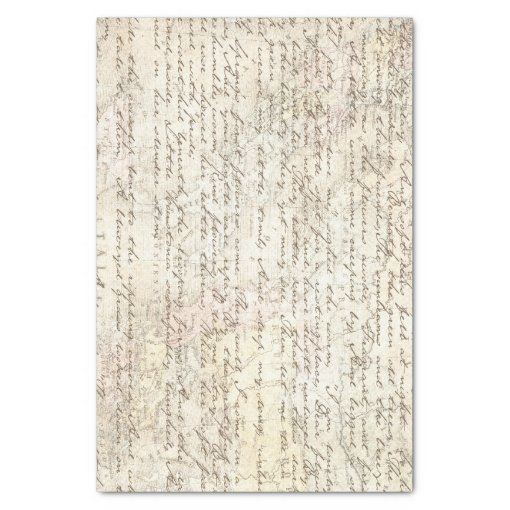Vintage Hand Written Letter Script Map Decoupage Tissue Paper | Zazzle