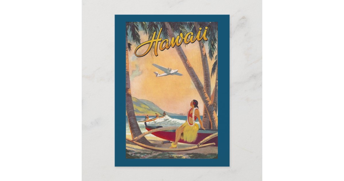 Vintage Hawaiian Islands Travel Aloha Pacific Postcard | Zazzle