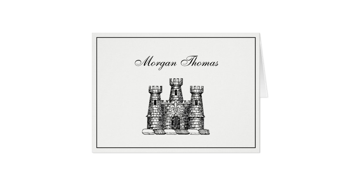 Vintage Heraldic Castle Emblem Coat of Arms Crest | Zazzle