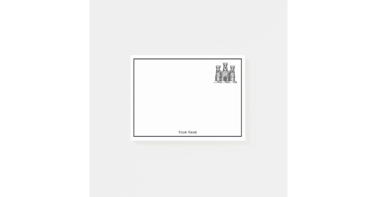 Vintage Heraldic Castle Emblem Coat of Arms Crest Post-it Notes | Zazzle