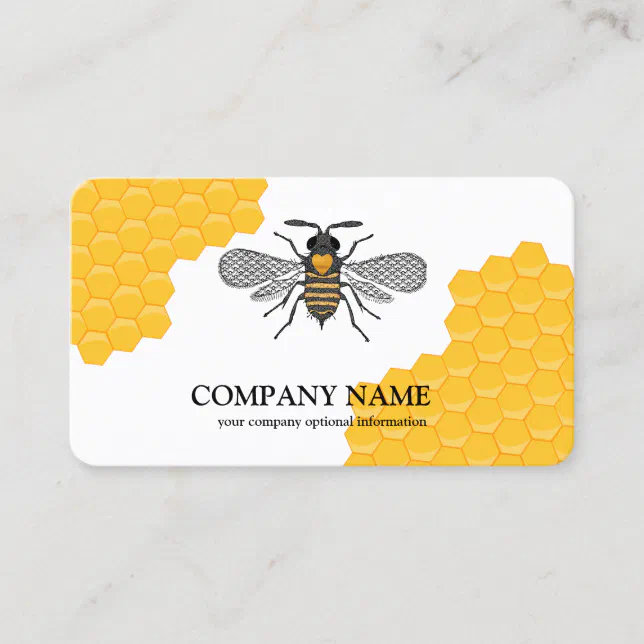 Vintage Honeycomb Bee BeeKeeper Honey Apairist Bus Business Card | Zazzle