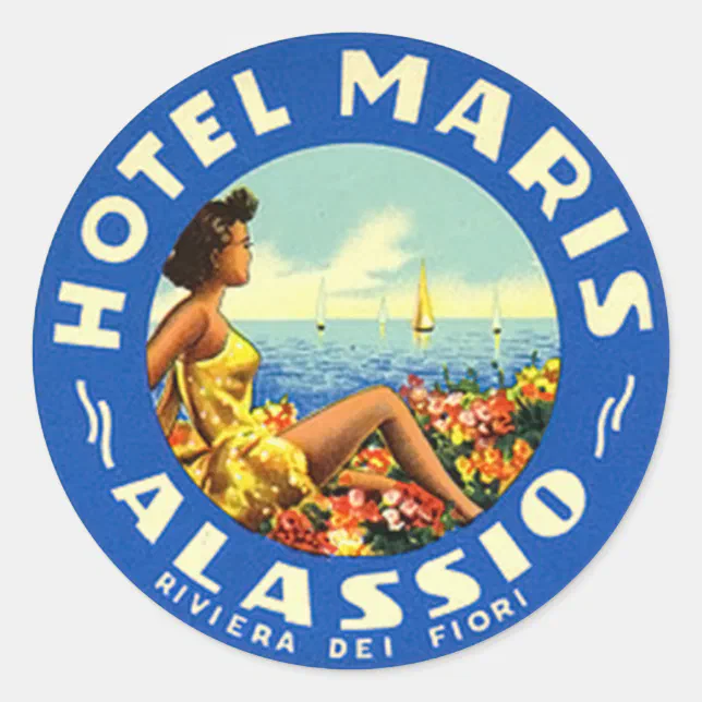 Vintage Hotel & Travel Sticker | Zazzle