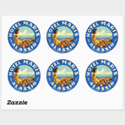 Vintage Hotel & Travel Sticker | Zazzle