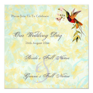 Hummingbird Wedding Invitations | Zazzle.co.uk