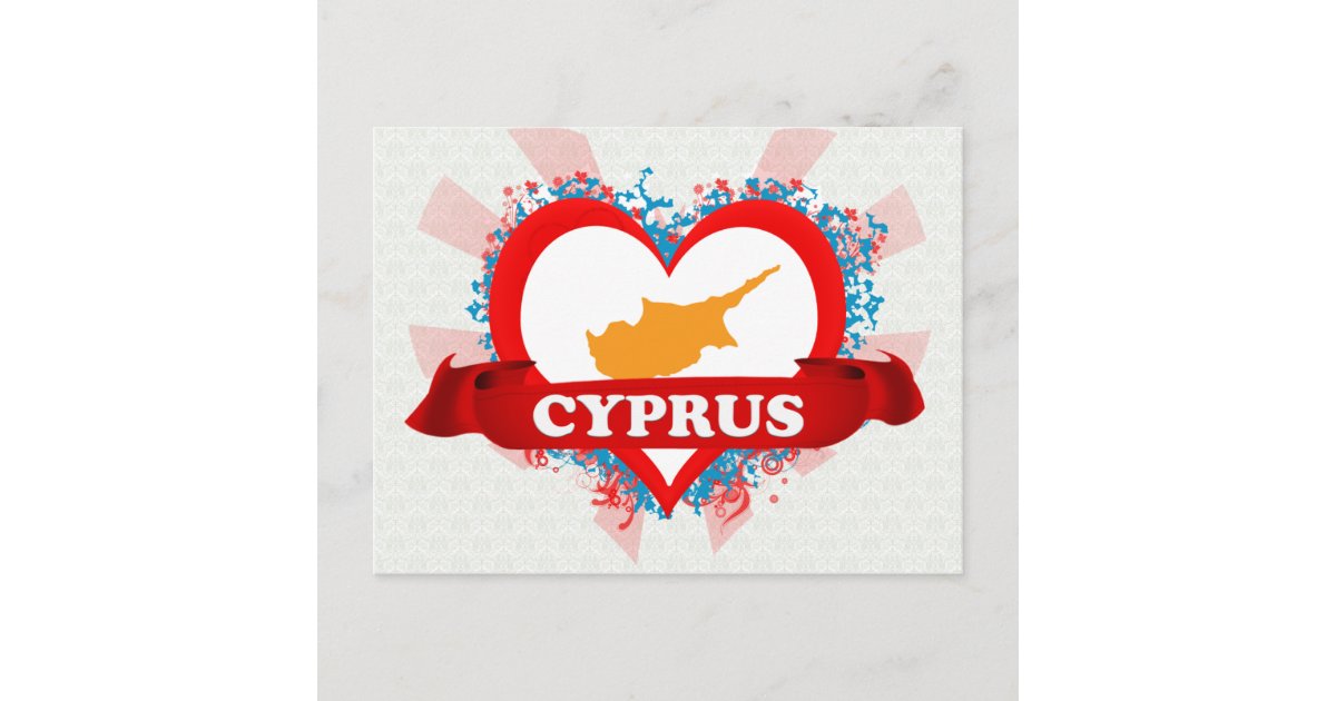 Vintage I Love Cyprus Postcard | Zazzle