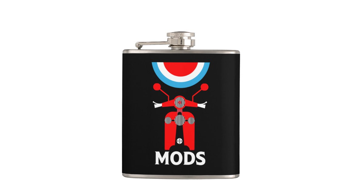 Vintage Inspired British Mods And Rockers Hip Flask | Zazzle