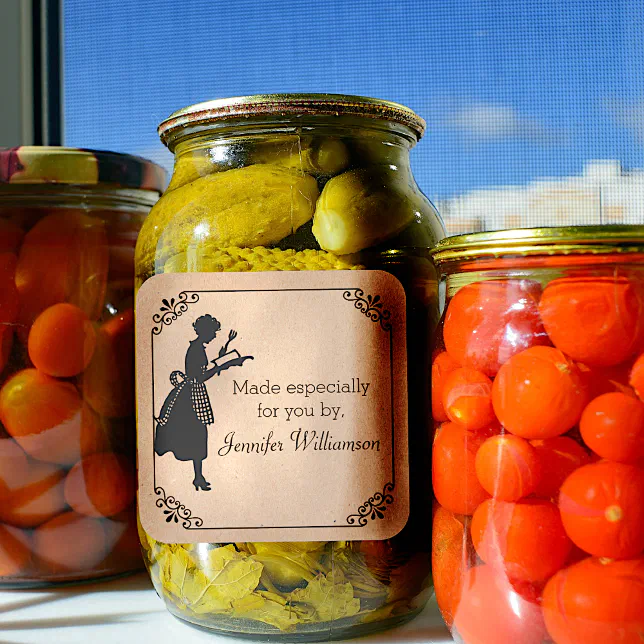 Vintage Inspired Home Made Label Sticker | Zazzle