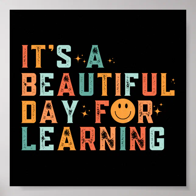 Vintage It's A Beautiful Day For Learning Poster | Zazzle